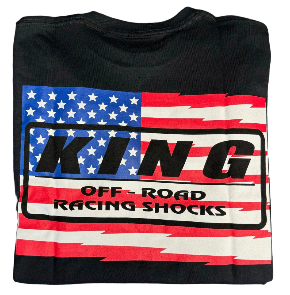 KING SHOCKS BLACK TEE W/USA LOGO – Top Notch Automotive Inc.